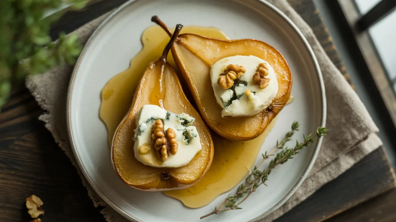 Blue Cheese Stuffed Pears with Honey Glaze - Easy Recipes and Essential ...