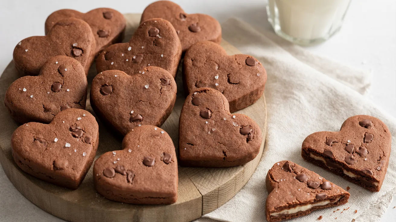 Heart-Shaped Chocolate Shortbread for Valentine's Day - Easy Recipes ...